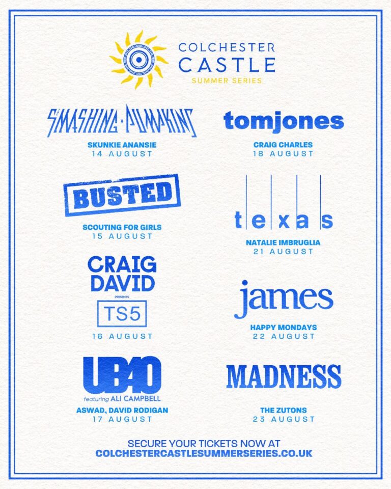 Colchester Castle Summer Series 2025 Nears Sell-Out with 80% of Tickets ...